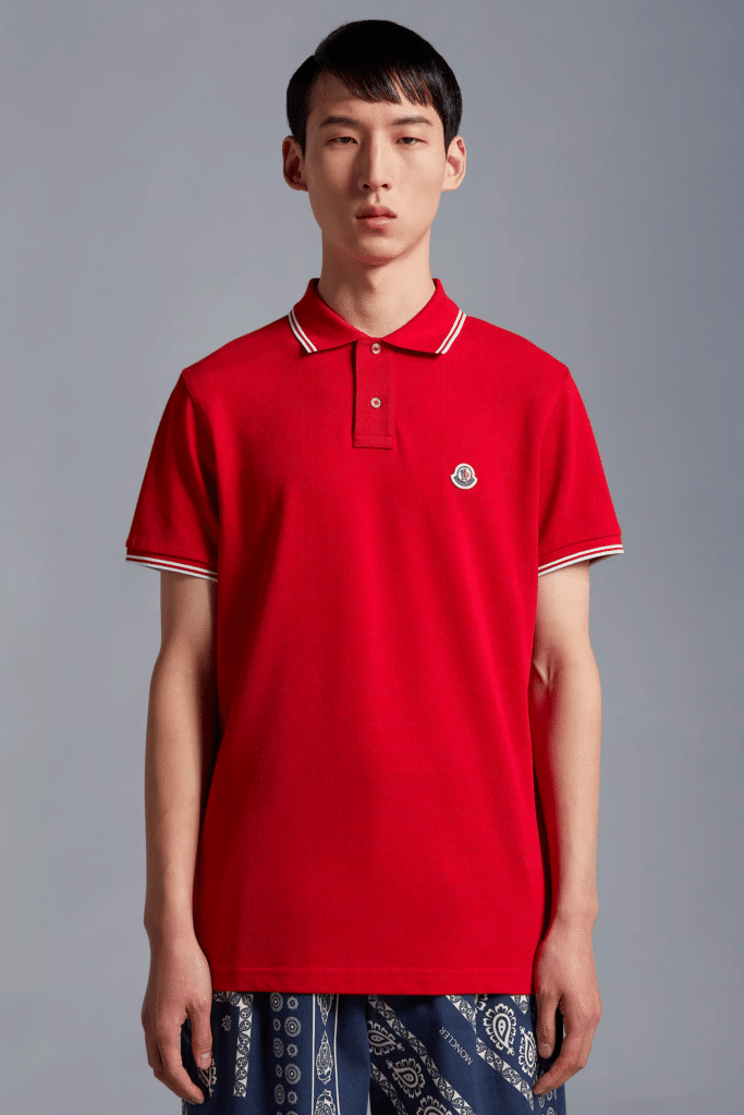 Polo Rouge Bords Rayés - Boutique Jean Gaillard