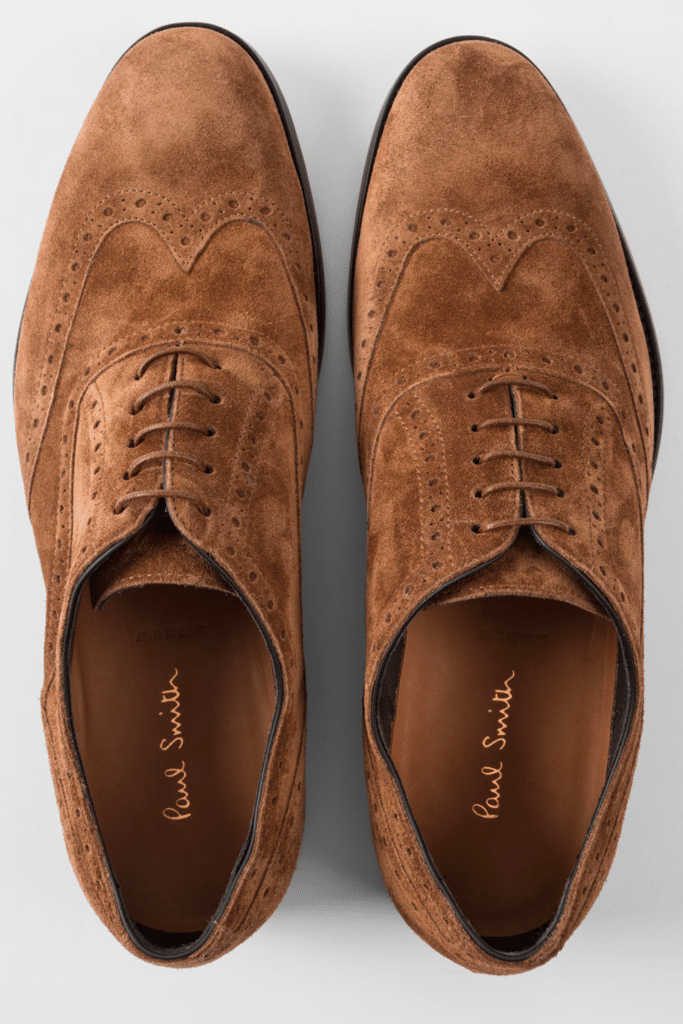 Soulier Brogues "Galileo" Suède Marron - Boutique Jean Gaillard