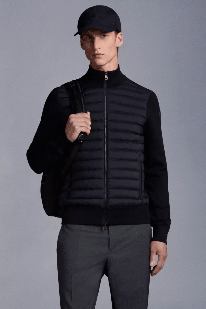 Cardigan Matelassé Bleu Nuit - Boutique Jean Gaillard