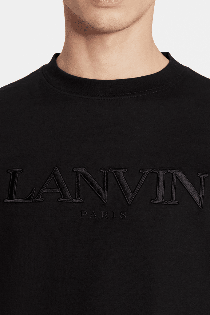 Tee-Shirt Oversize Brodé Lanvin Paris Noir - Boutique Jean Gaillard